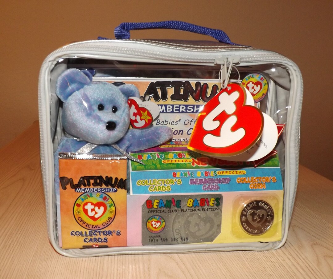 Vintage TY Beanie Babies Official Club Platinum Edition Membership Kit ...