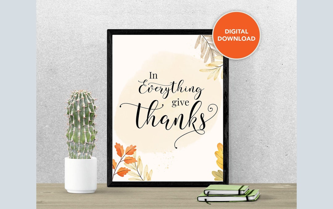 Thanksgiving Decor Gallery Wall Set, Autumn Print Set, Wall Print, Give ...