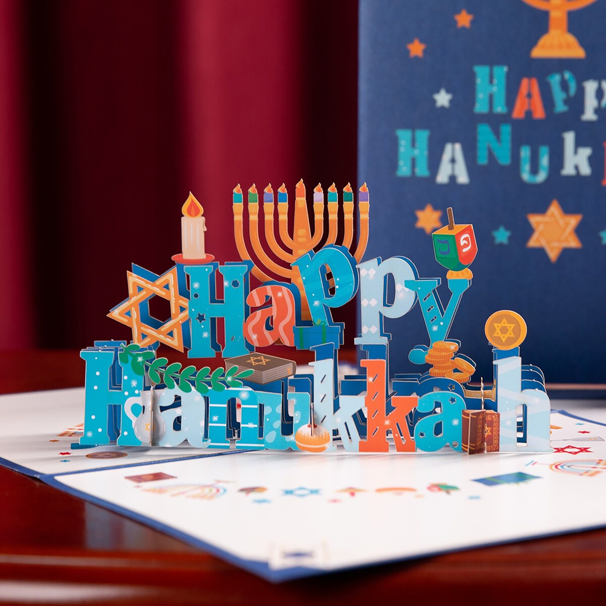 10 Pack Happy Hanukkah Handmade Card 3D Chanukah Pop up - Etsy
