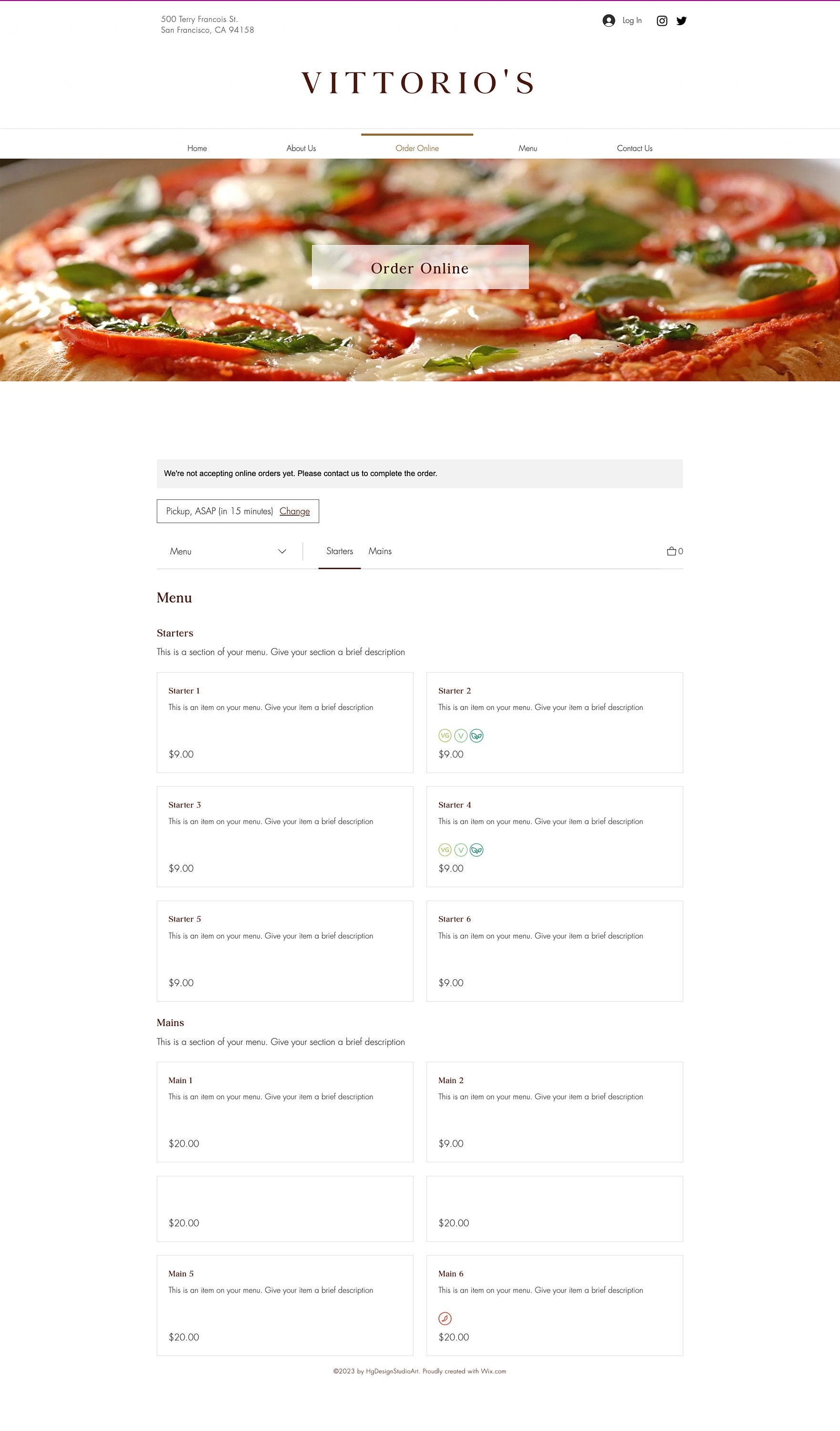 Restaurant Fine Dining Bar WIX Theme - Restaurant Theme - High End ...