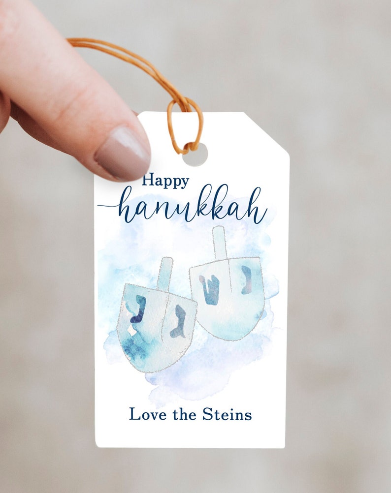 Editable Happy Hanukkah Gift Tag Template, Printable Chanukah Tag ...