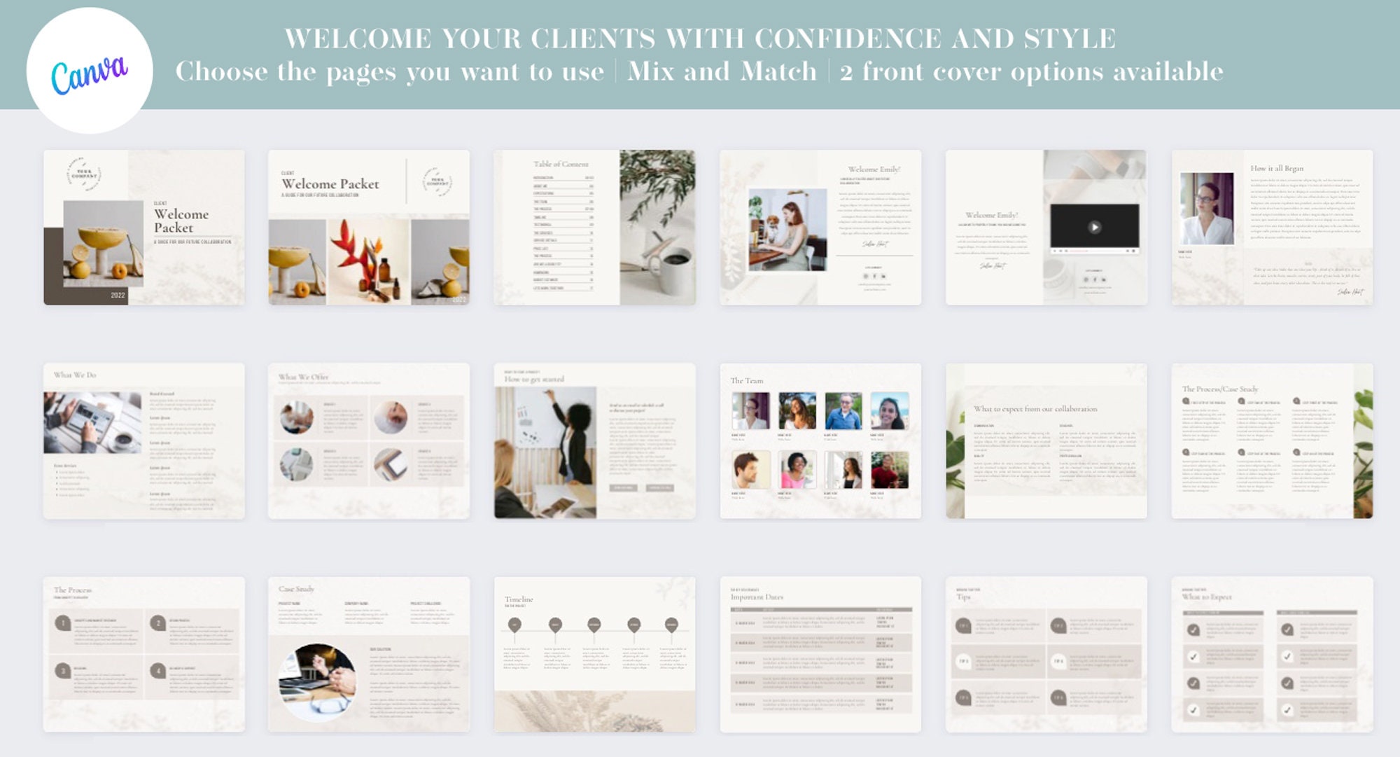Coaching Client Welcome Packet | Onboarding Canva Template | Coaching ...
