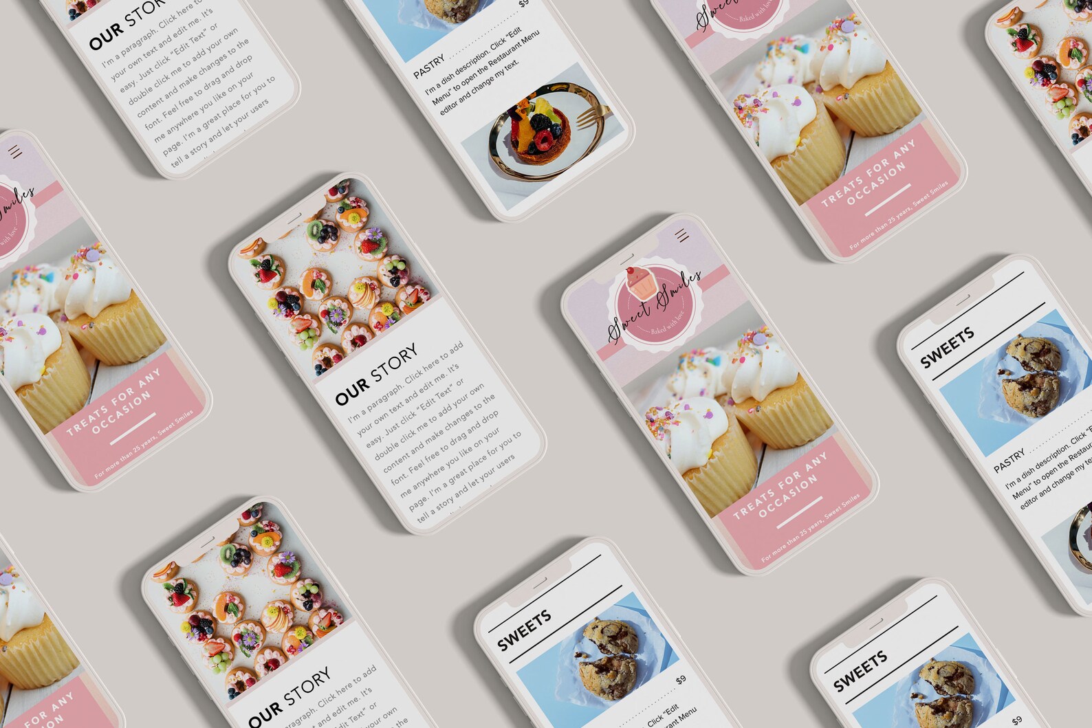 Pre-made Wix Website | Cake Website Design, Pastry Shop Website Design ...