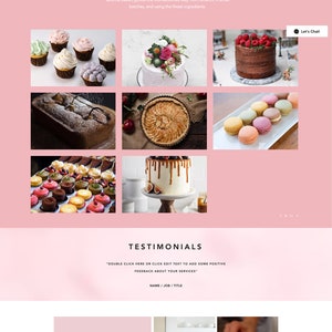 Pre-made Wix Website | Cake Website Design, Pastry Shop Website Design ...