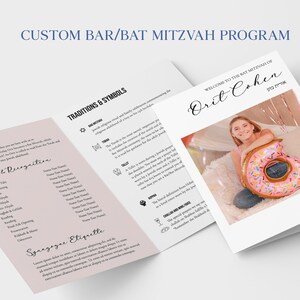 Custom Jewish Bar/bat Mitzvah Program, Infographic, Jewish Guide and ...