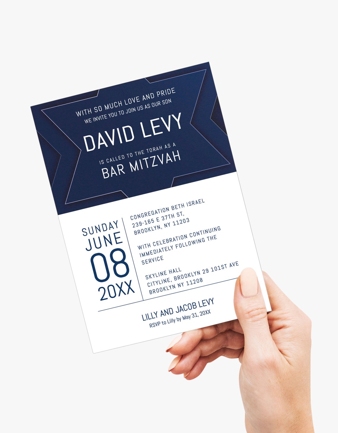 Bar Mitzvah Invitation INSTANT DOWNLOAD Printable, Editable Bat Mitzvah ...