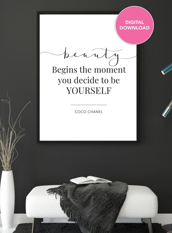 Black and White Poster Quote Posters Quote Printable Beauty - Etsy