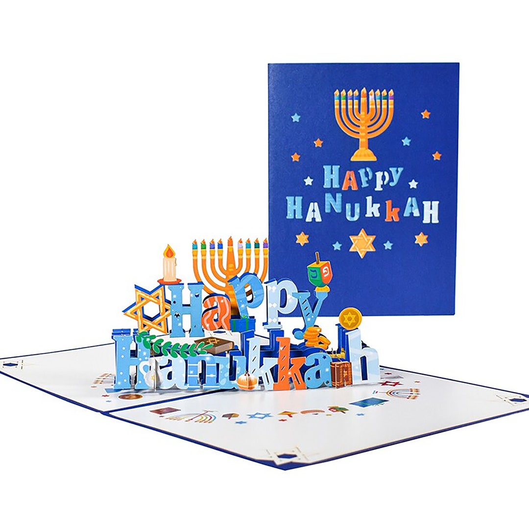 10 Pack Happy Hanukkah Handmade Card 3D Chanukah Pop up Greeting Card ...