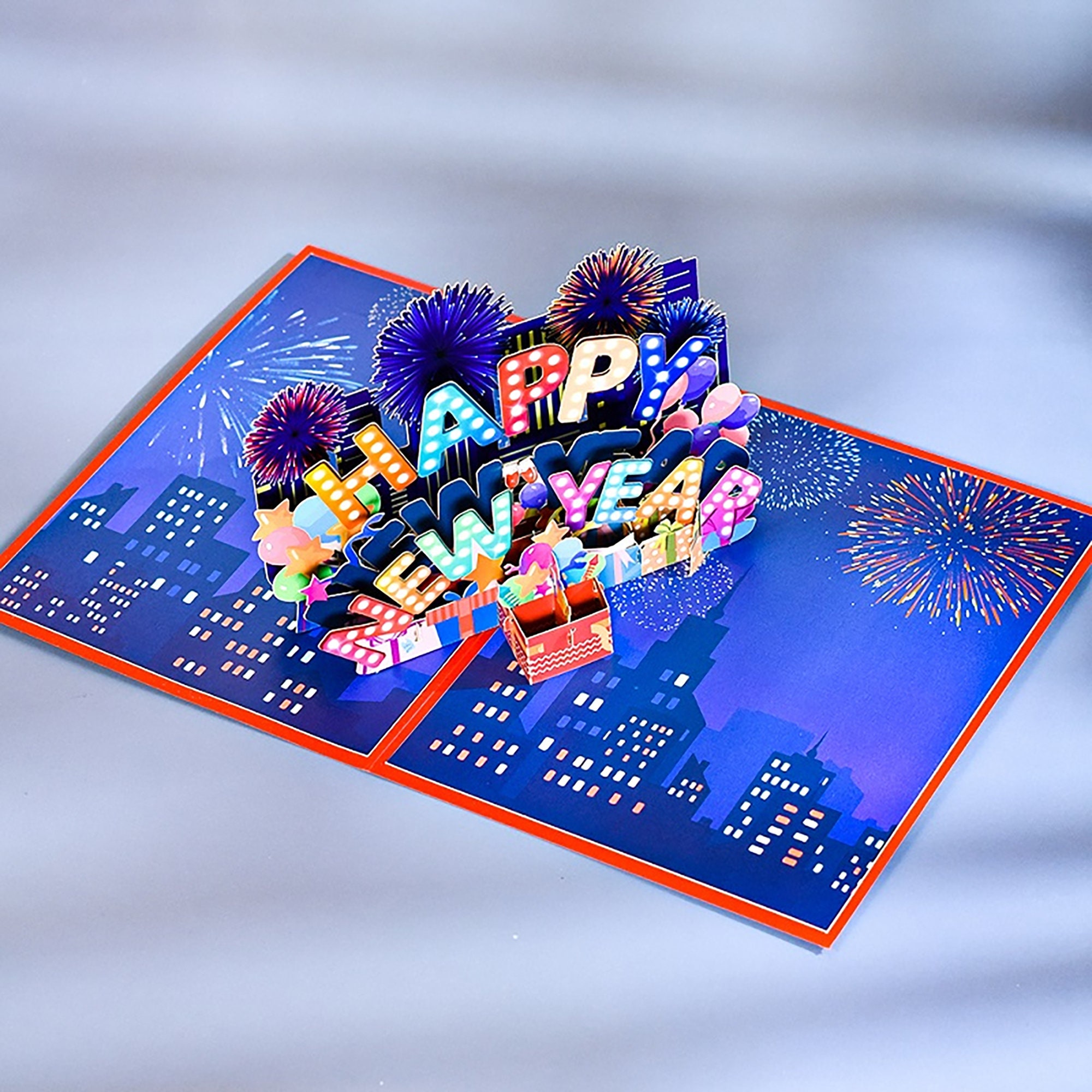 10-pack 3D Pop up Happy New Year Cards for Holiday Greeting Cards Xmas ...