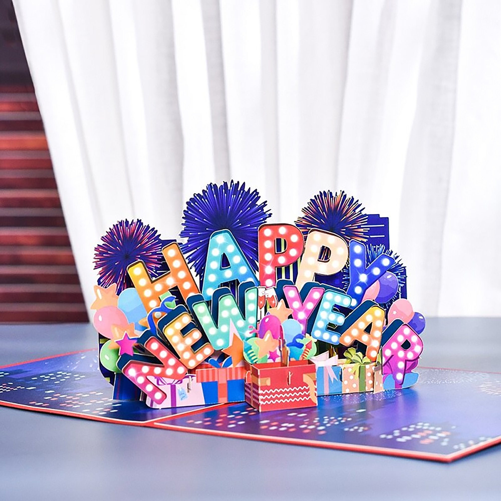 10-pack 3D Pop up Happy New Year Cards for Holiday Greeting Cards Xmas ...