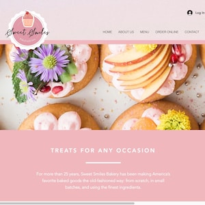 Pre-made Wix Website | Cake Website Design, Pastry Shop Website Design ...