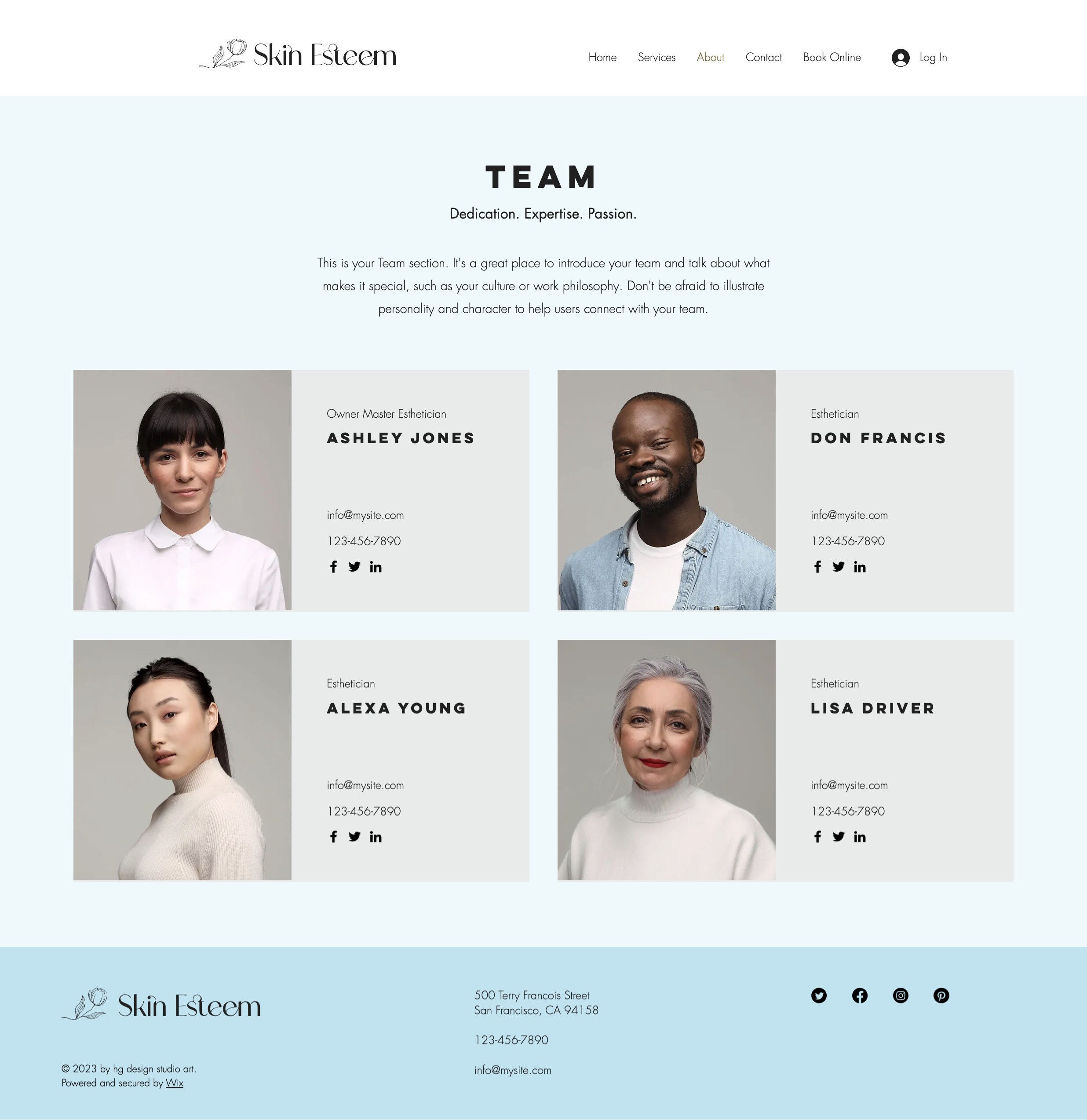 Wix Esthetician Website Template, Skincare Website Design, Cosmetician ...
