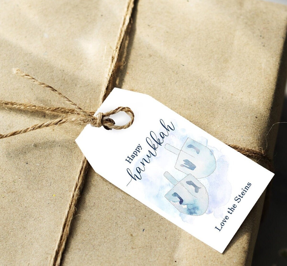 Editable Happy Hanukkah Gift Tag Template, Printable Chanukah Tag ...