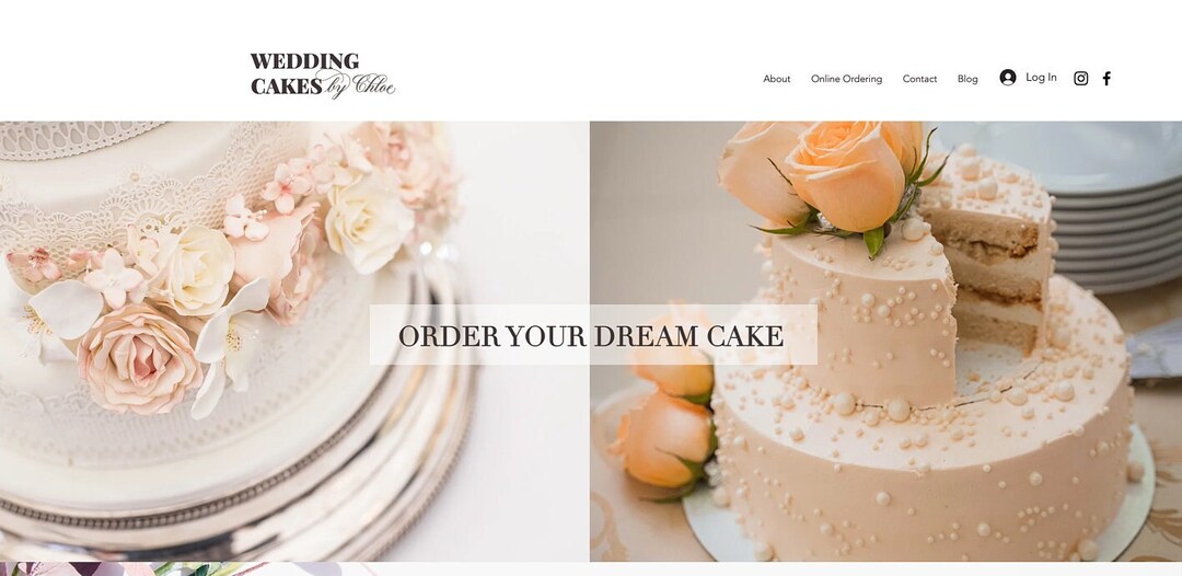 Wix Website Template - Wedding Cake Website - Cake Portfolio Gallery ...