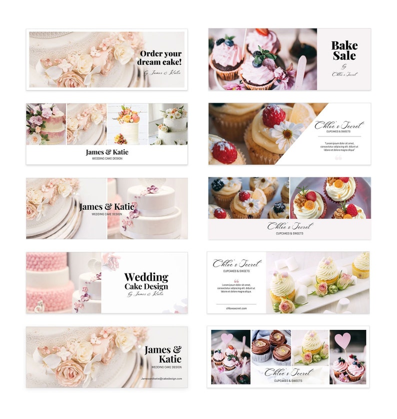Facebook Cover Template Baking and Sweets Cakes Cupcakes - Etsy