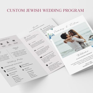 Custom Jewish Wedding Program, Infographic, Jewish Guide and Program ...