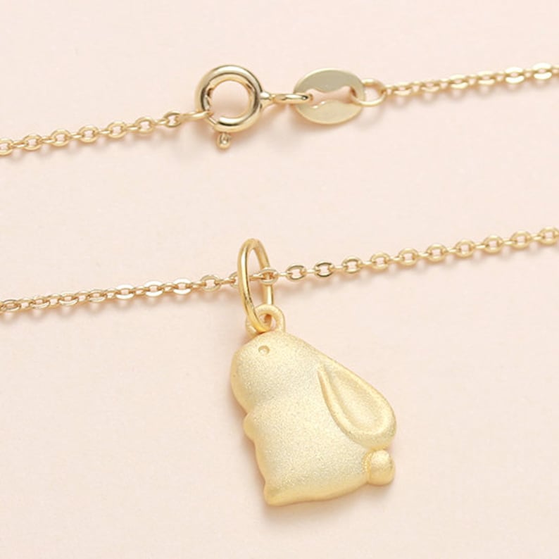 Rabbit Necklace Gold Bunny Pendant Animal Lover Gift Vet - Etsy