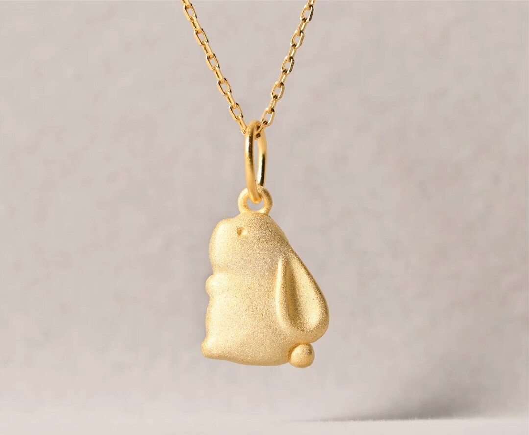 Rabbit Necklace Gold Bunny Pendant Animal Lover Gift Vet - Etsy