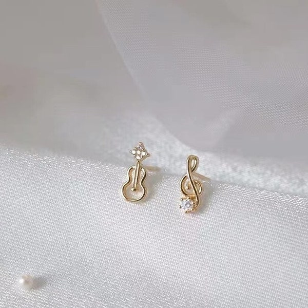 Music Note Earrings - Etsy