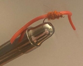 Ruthless Grizzly Cinder Worm / Clam Worm - Flatwing Striper Fly - 2 - Etsy