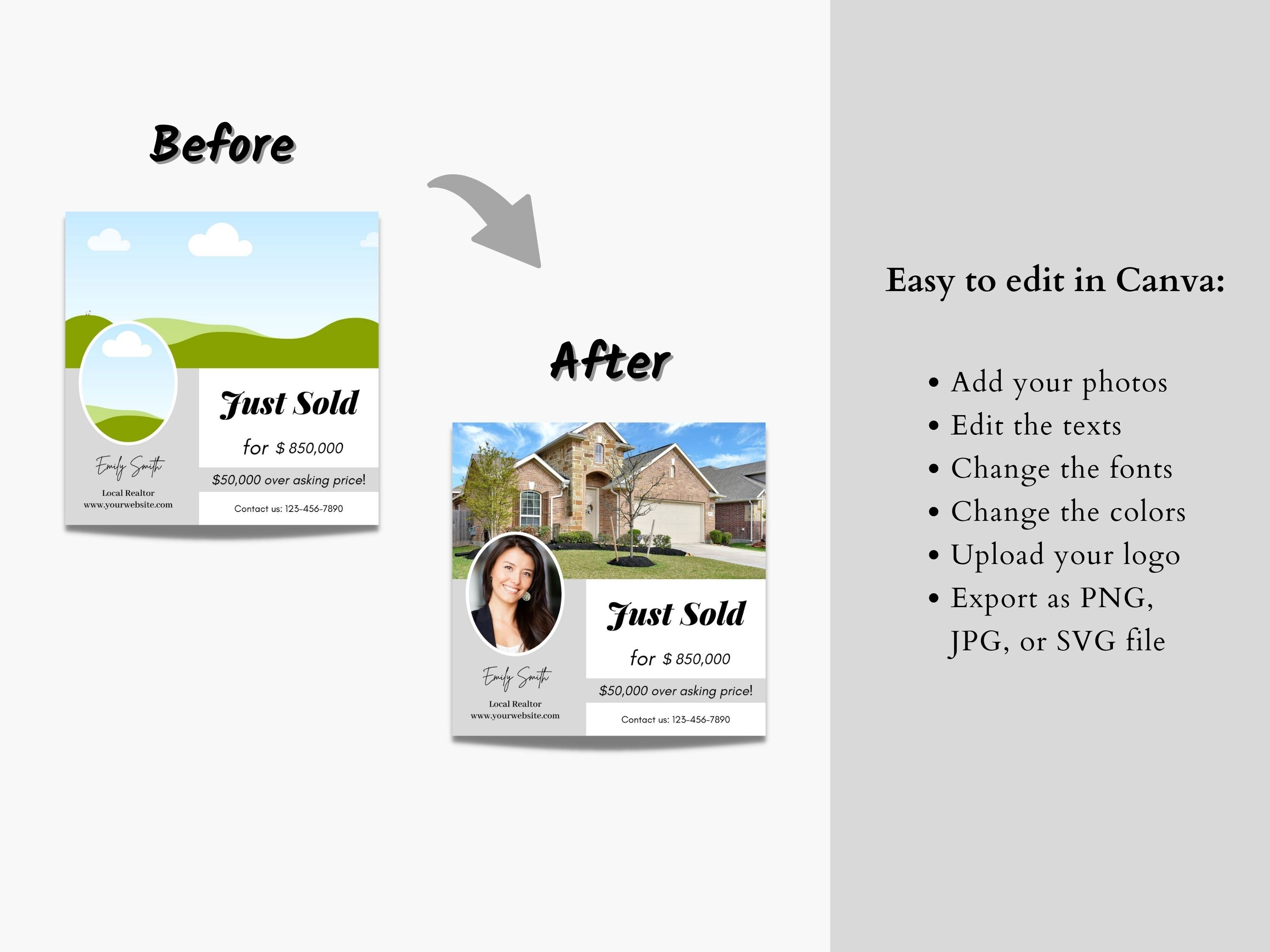 20 Just Sold Realtor Instagram Posts, Real Estate Instagram Posts, Just ...