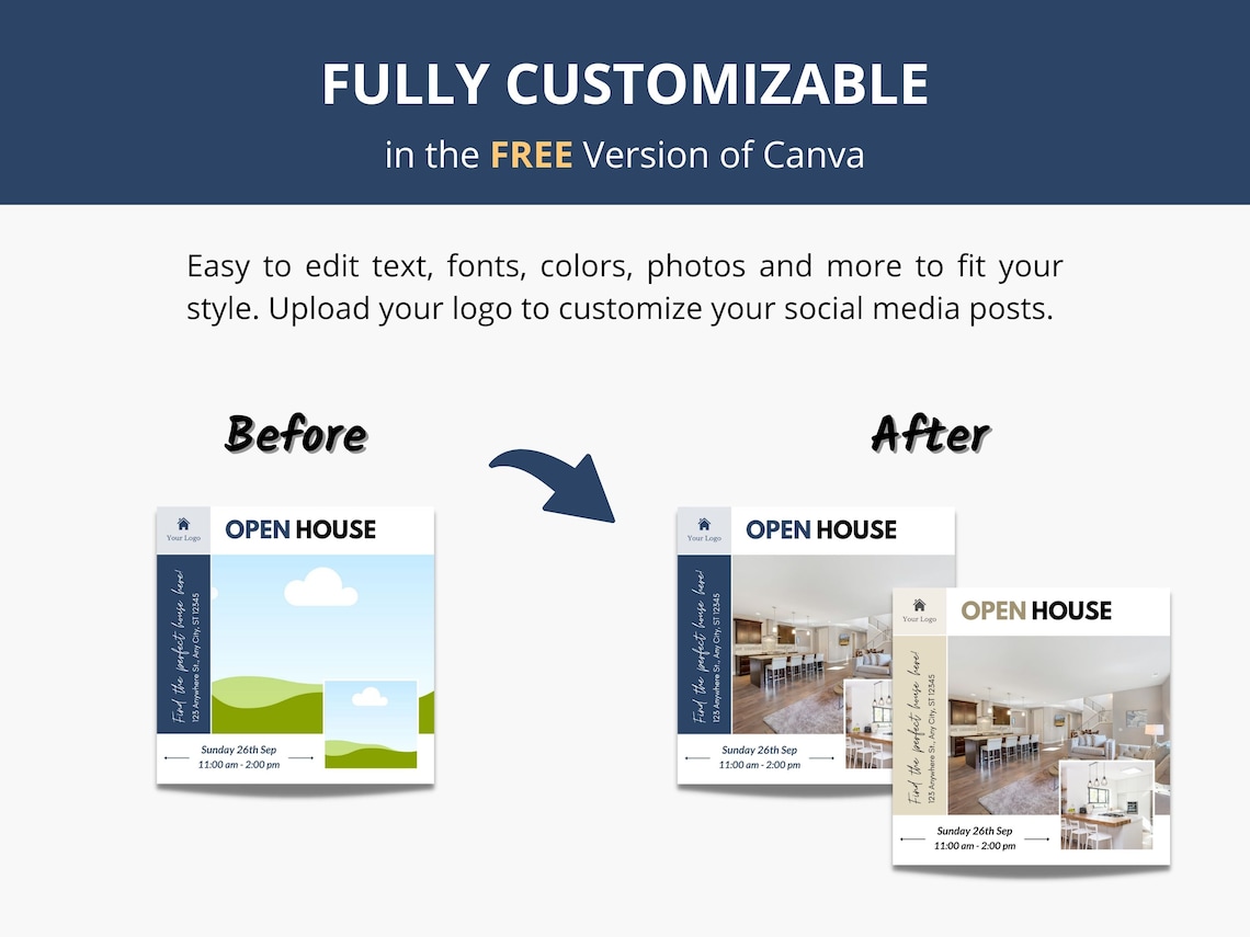 100 Real Estate Instagram Posts Bundle, Real Estate Social Media ...