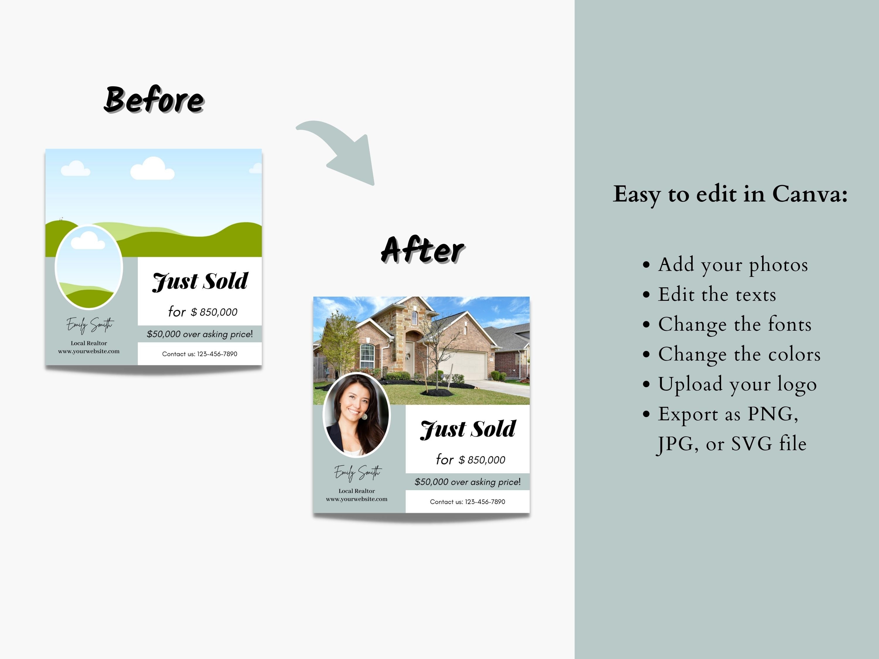 20 Just Sold Realtor Instagram Posts, Real Estate Instagram Posts, Just ...