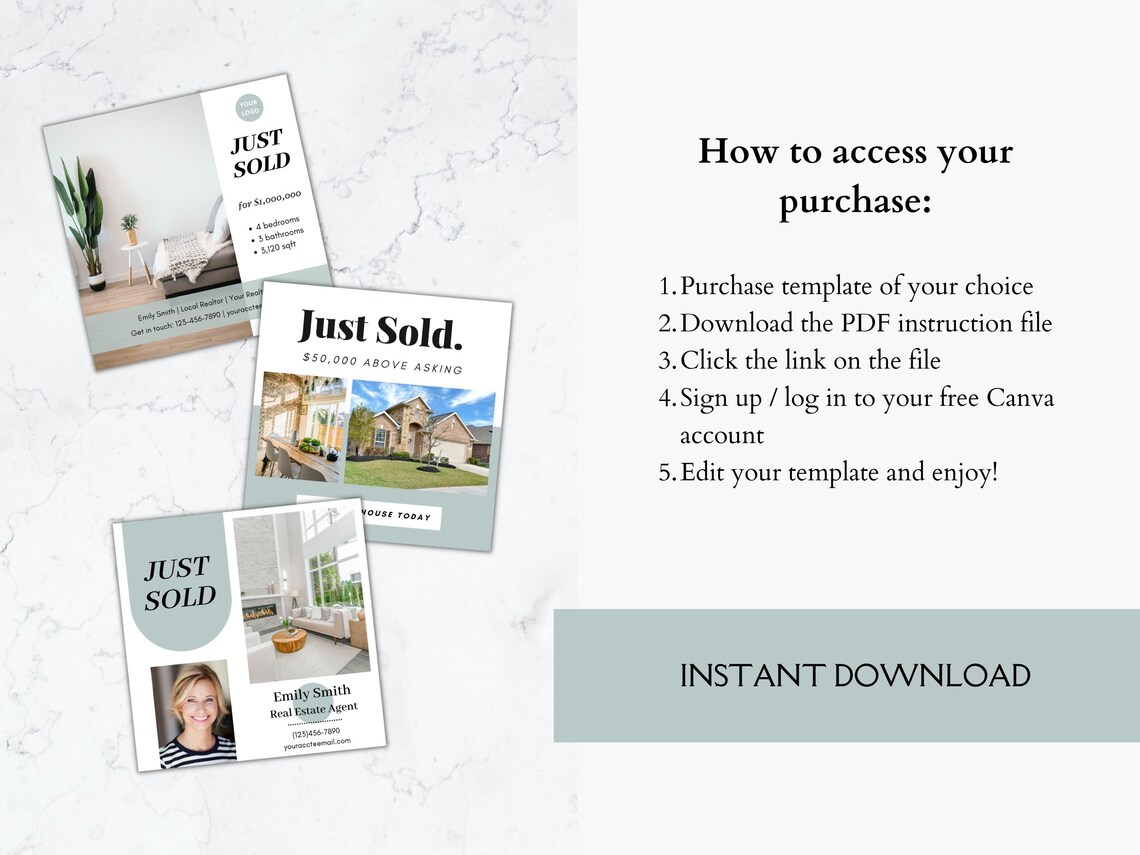 20 Just Sold Realtor Instagram Posts, Real Estate Instagram Posts, Just ...