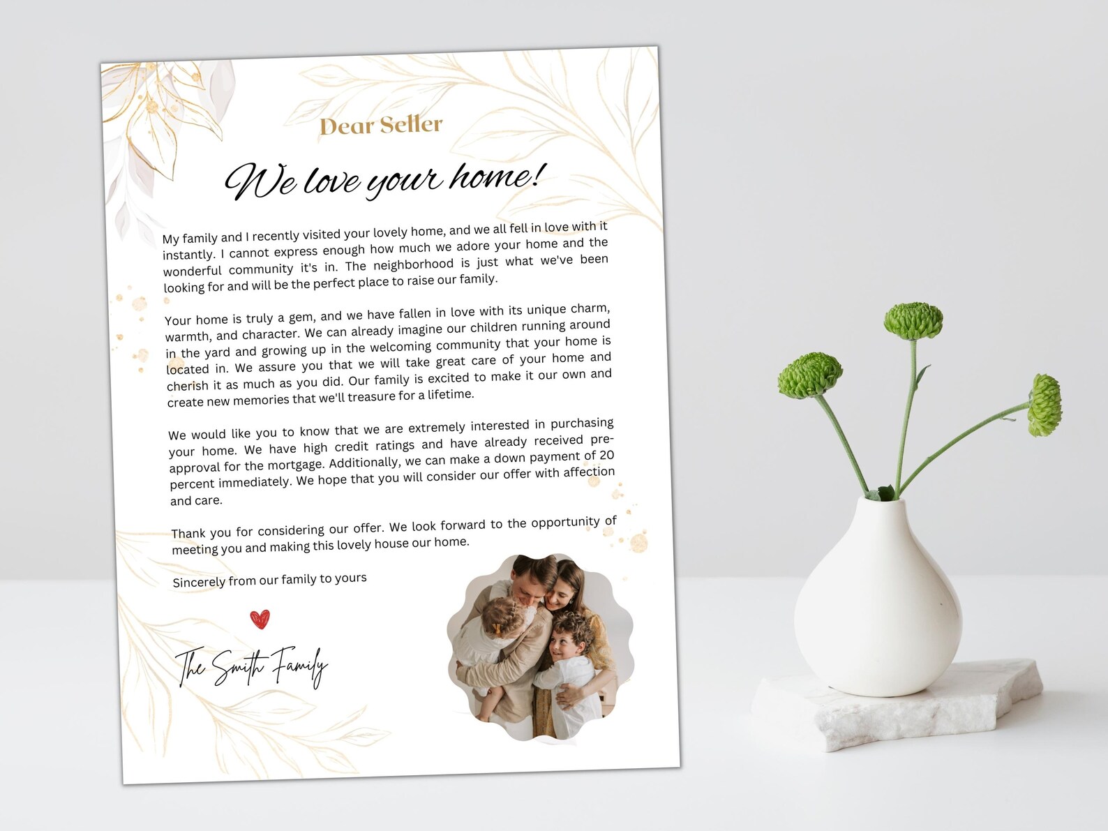 Home Offer Letter Template, Buyer Letter to Seller, Buyer Offer Letter ...