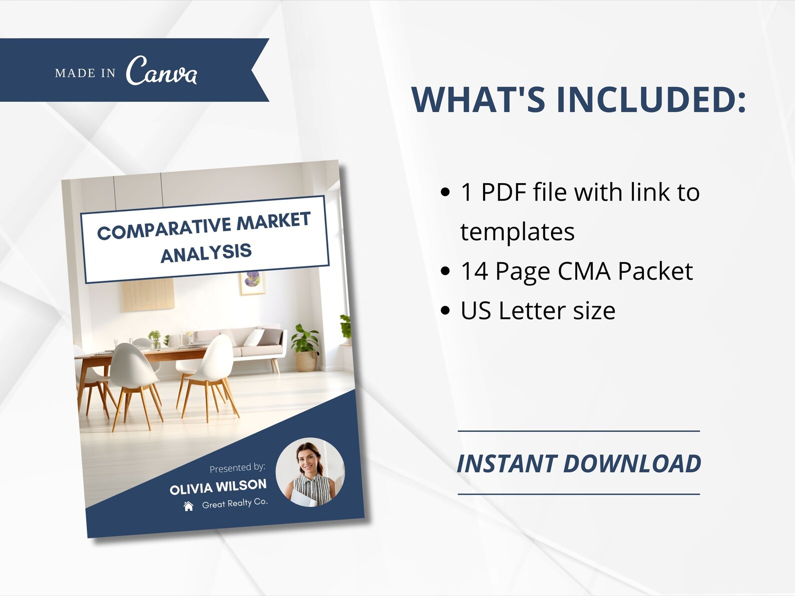 Comparable Market Analysis, CMA Packet Template, Comparative Market ...