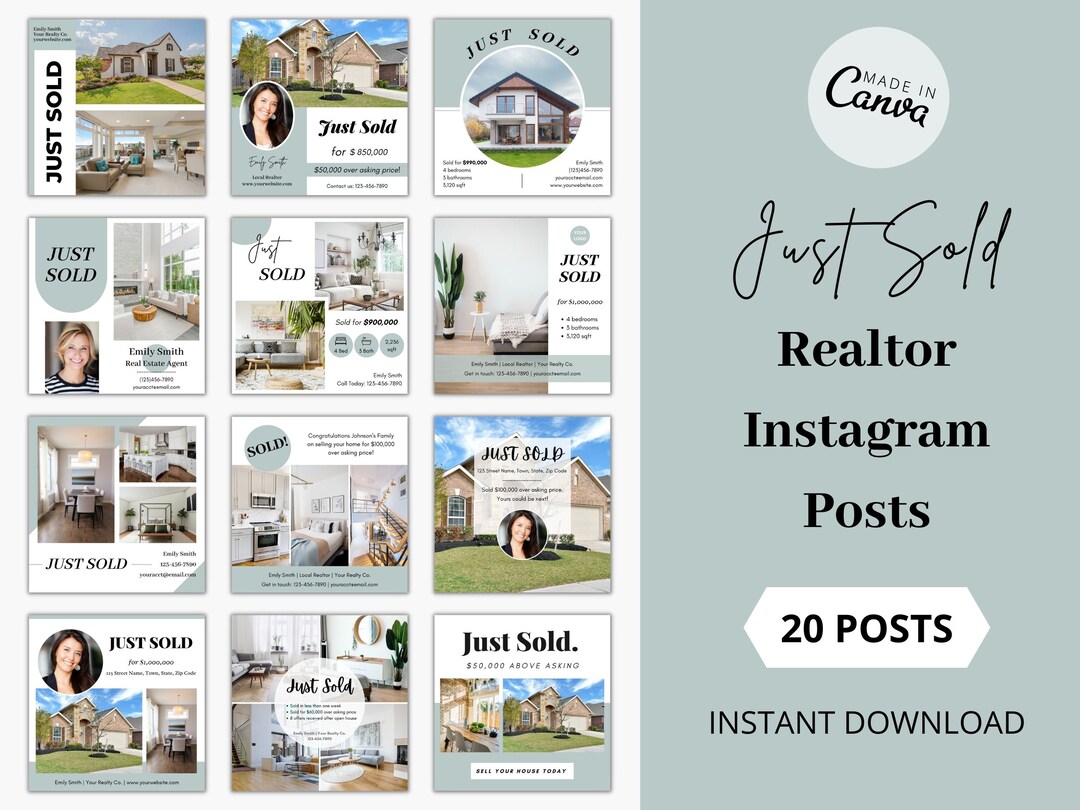 20 Just Sold Realtor Instagram Posts, Real Estate Instagram Posts, Just ...