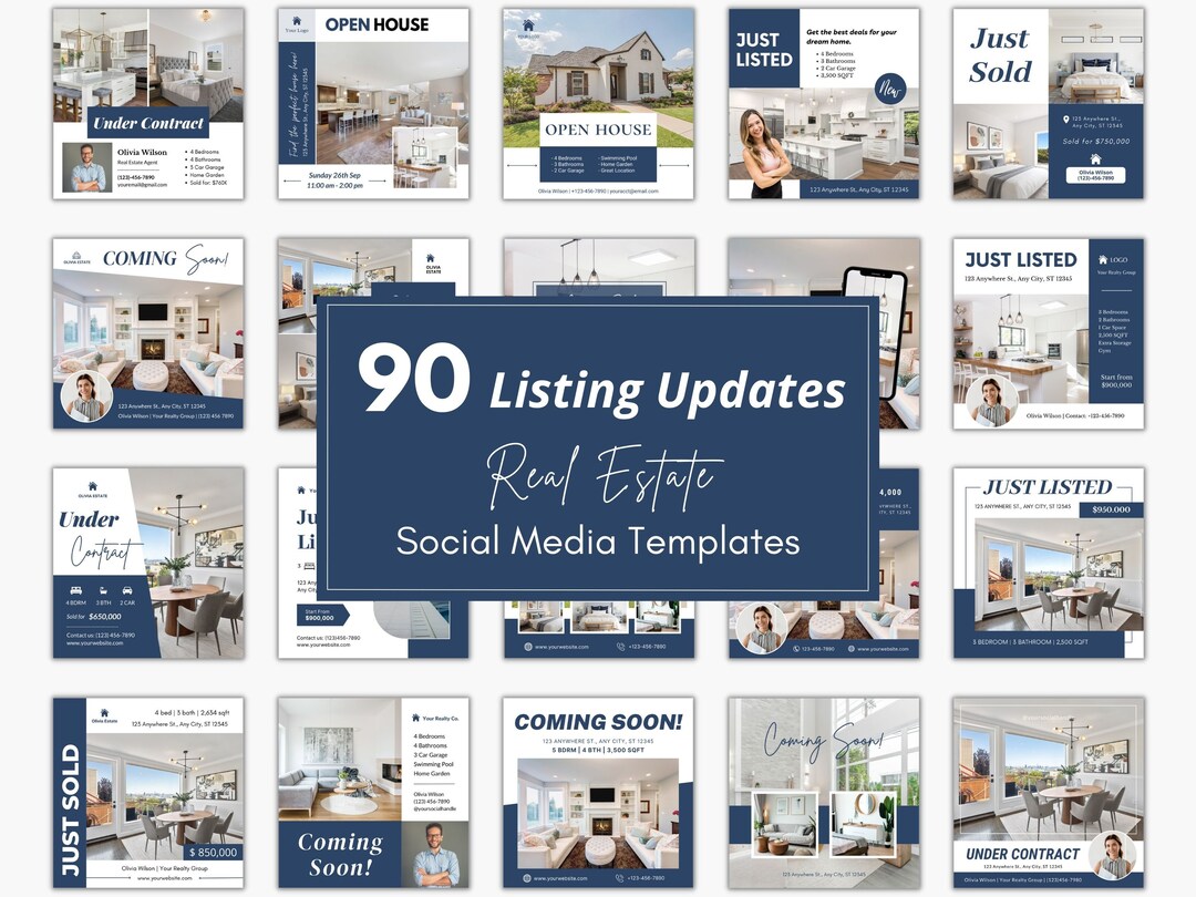 90 Real Estate Social Media Listing Update Posts, Listing Updates ...