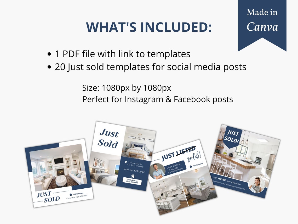 20 Just Sold Instagram Posts, Just Sold Social Media Posts, Real Estate ...