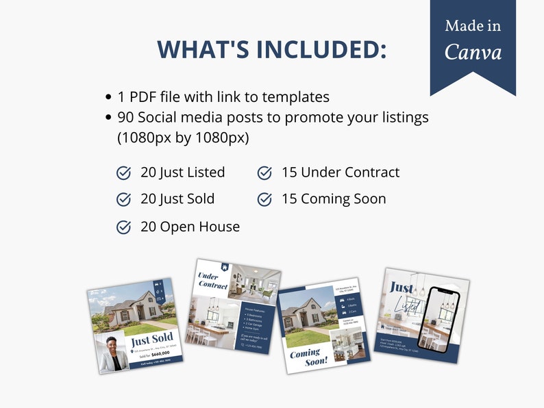90 Real Estate Social Media Listing Update Posts, Listing Updates ...