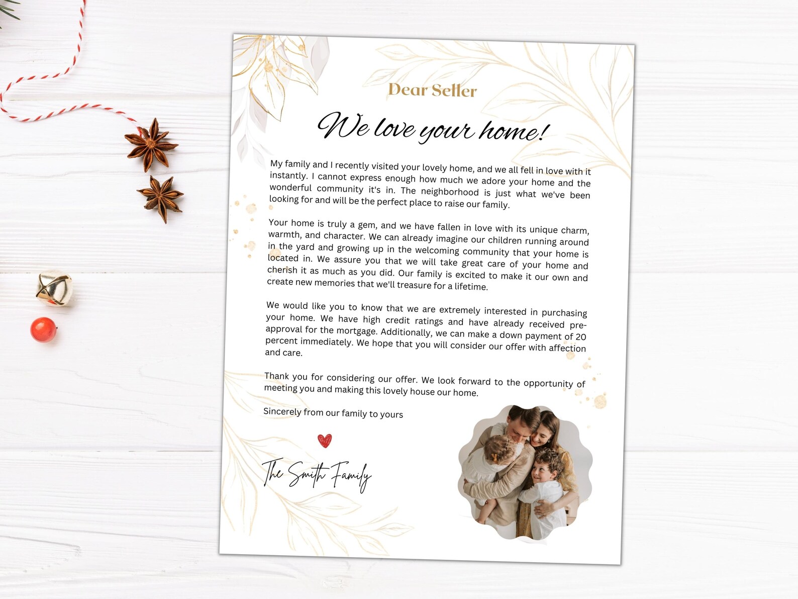 Home Offer Letter Template, Buyer Letter to Seller, Buyer Offer Letter ...