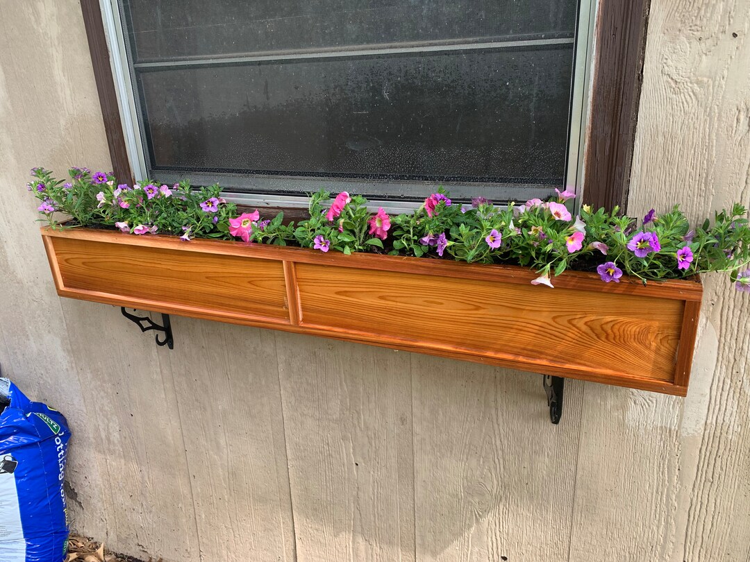 Rustic Cedar Window Planter Box , Garden , Flower Box ,herb Planter Box ...