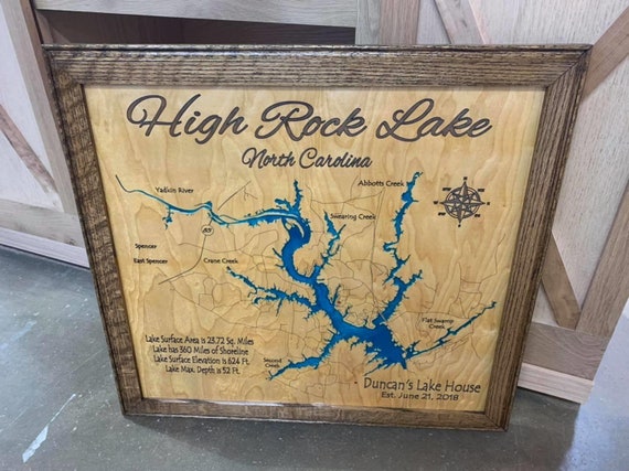 Mapa De Profundidad Del Lago High Rock