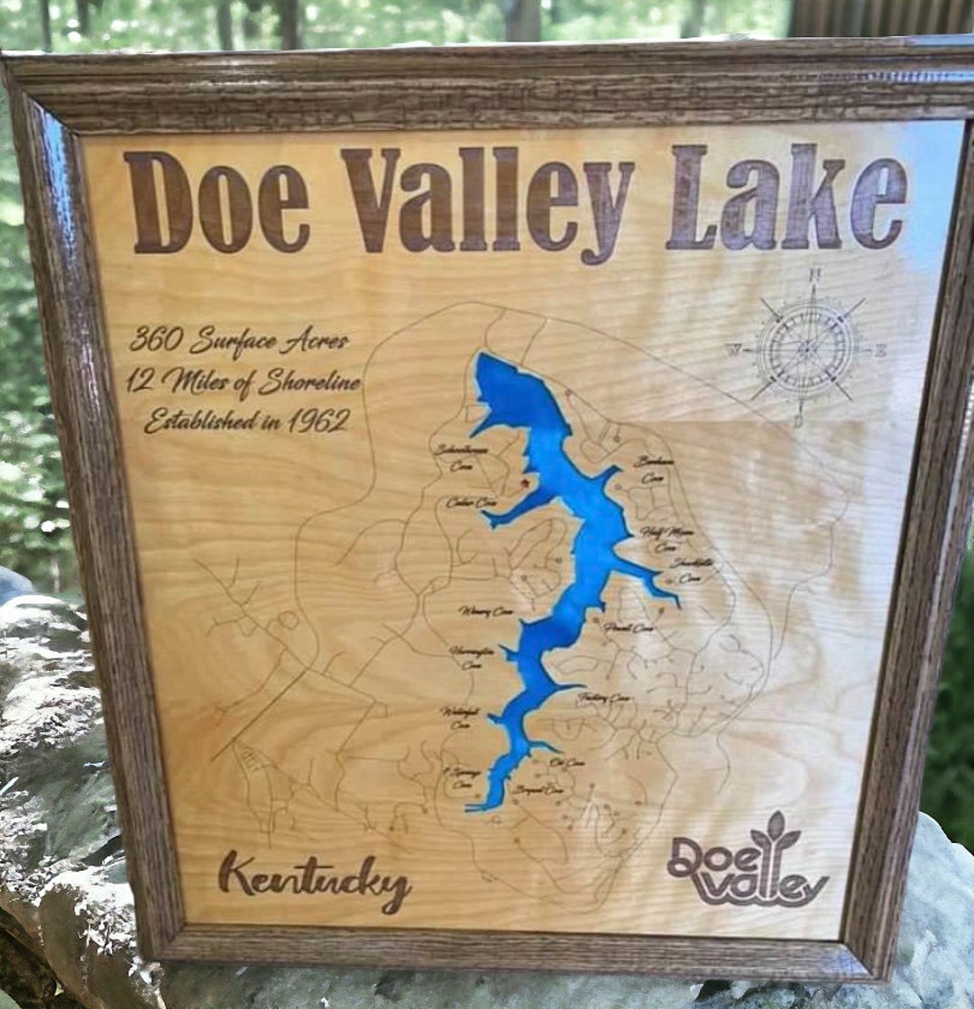Wood Lake Map, Doe Valley Lake Kentucky, Any Lake, Lake House Decor ...