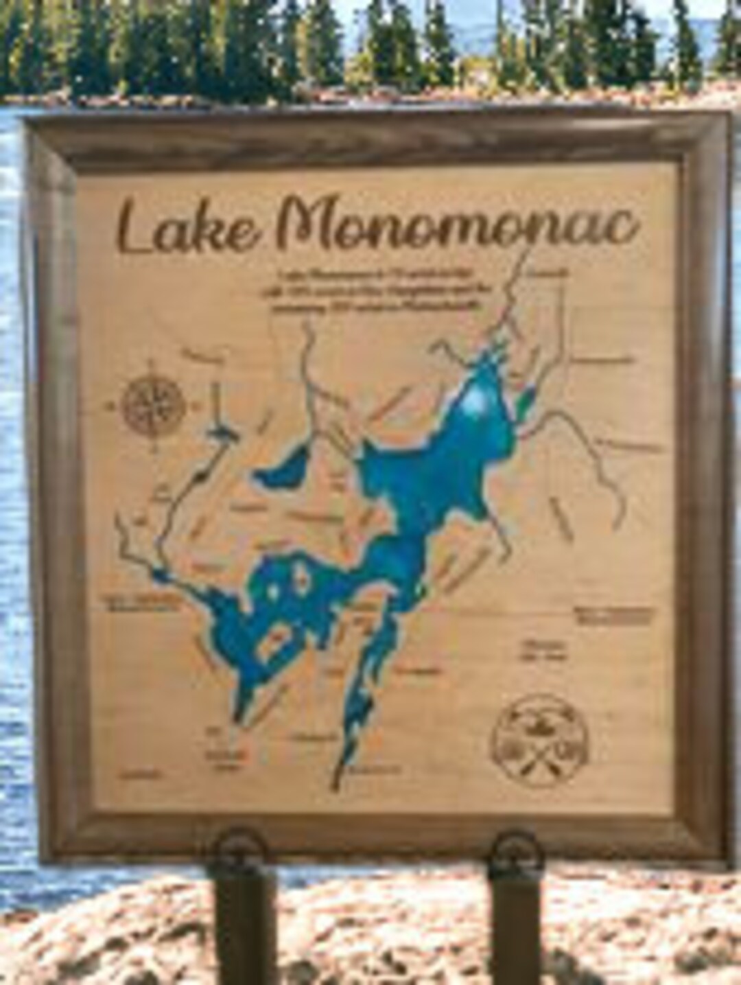 Lake Monomonac New Hampshire/massachusetts Wood and Resin Laser ...