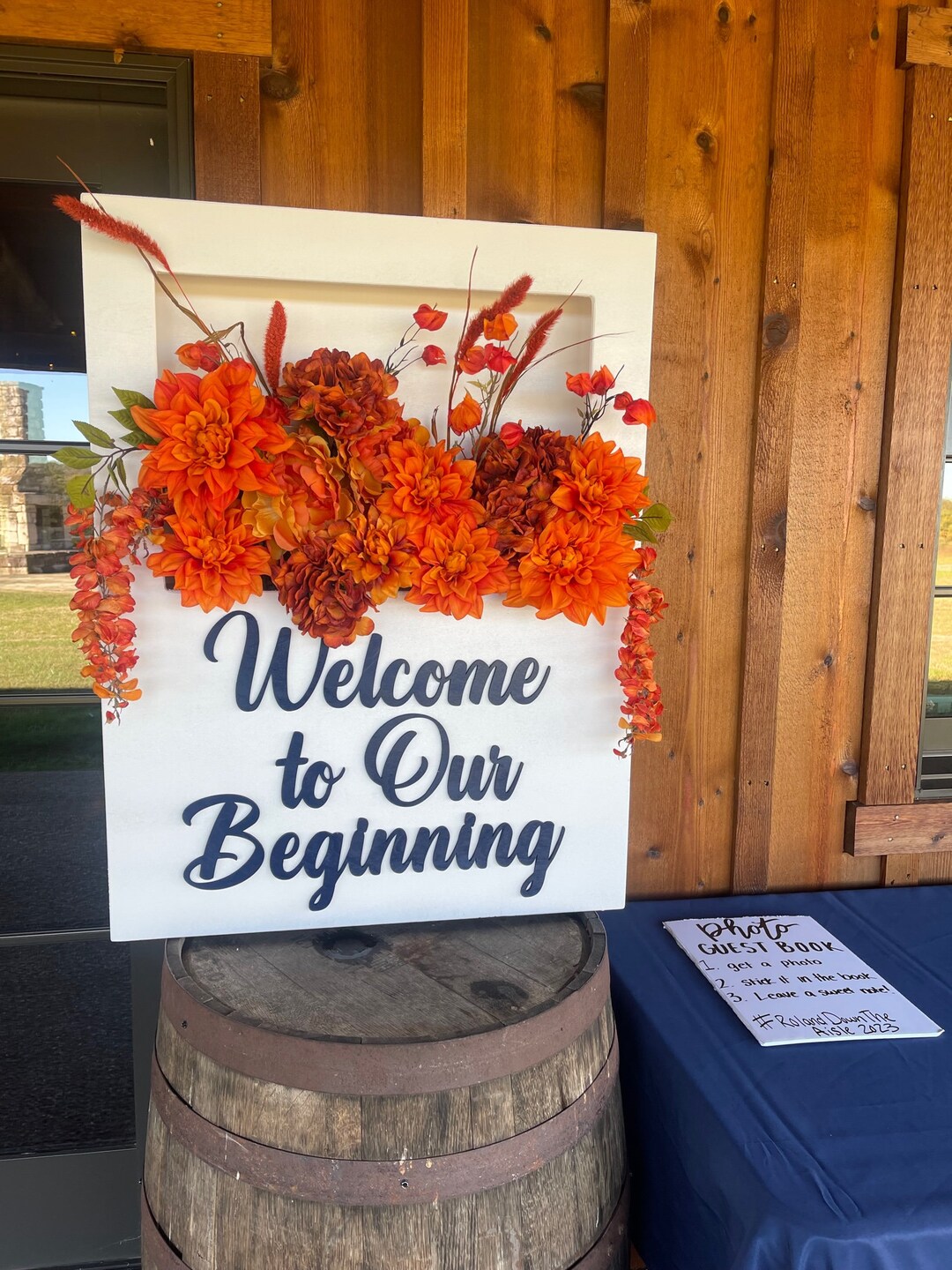 Wedding/event Welcome Sign Floral Box - Etsy