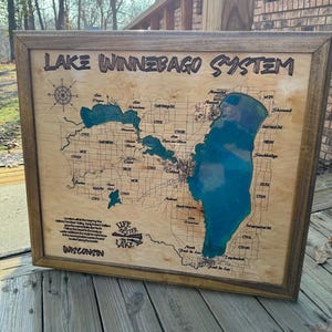 Wood Lake Map, Lake Winnebago System Wisconsin, Any Lake, Lake House ...