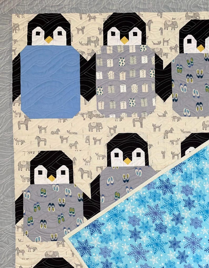 Penguin Party Quilt - Custom (display Only) - Etsy