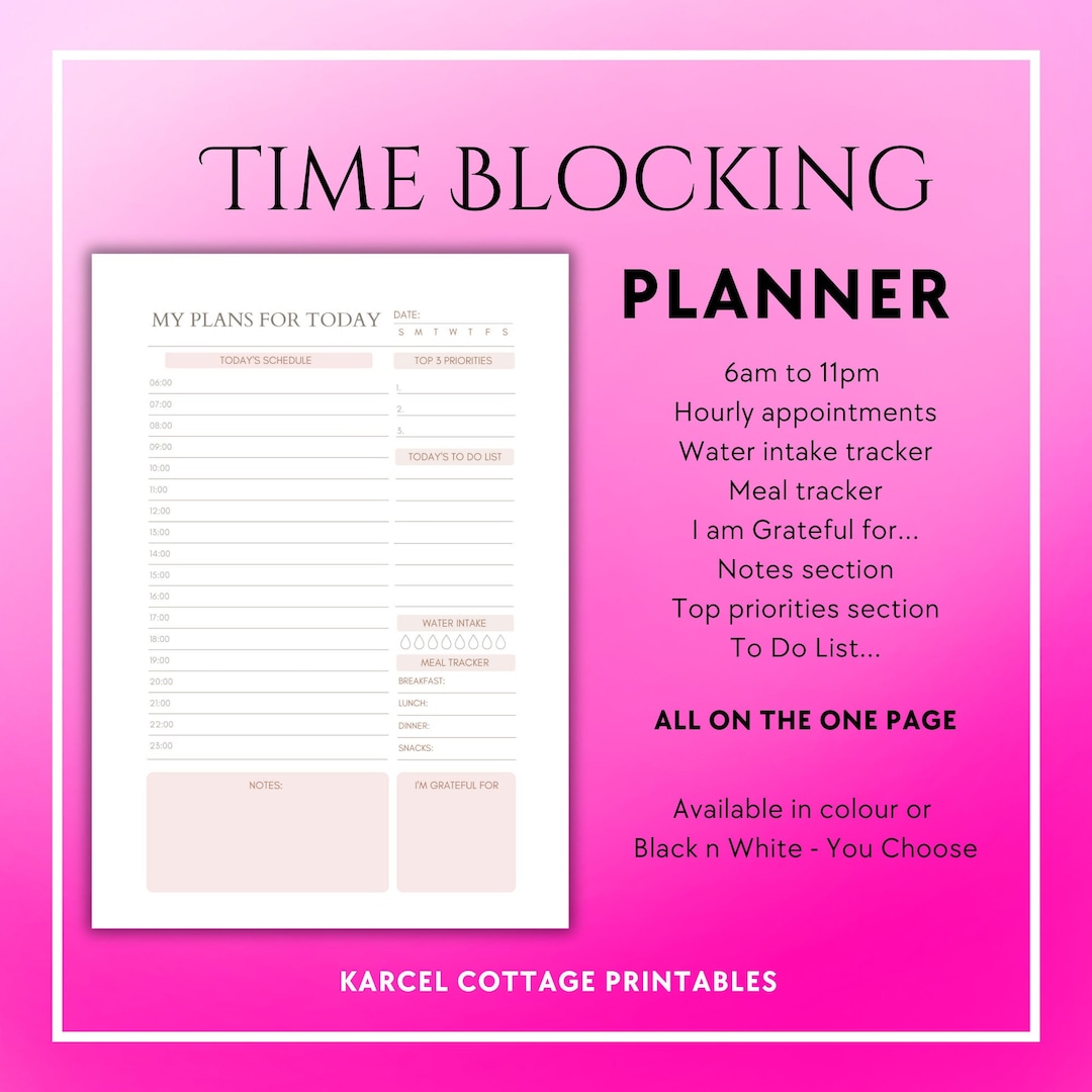 time-blocking-planner-printable-daily-planner-etsy