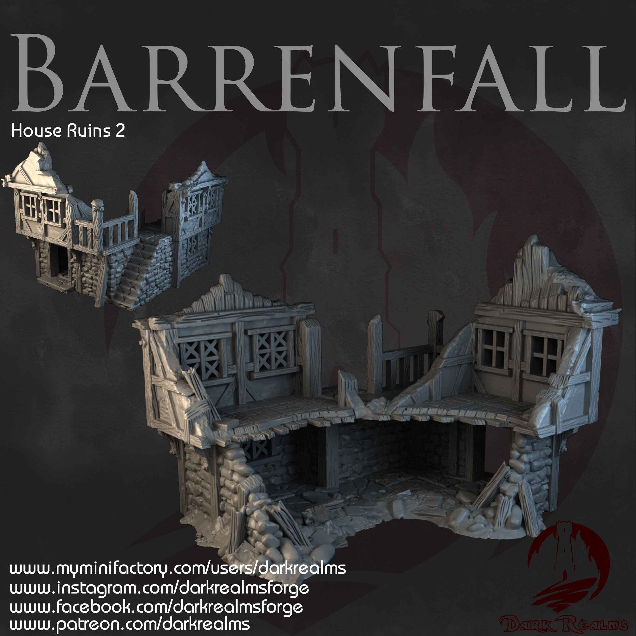 Ruined Medieval House 2 Dark Realms Mordheim Scatter - Etsy