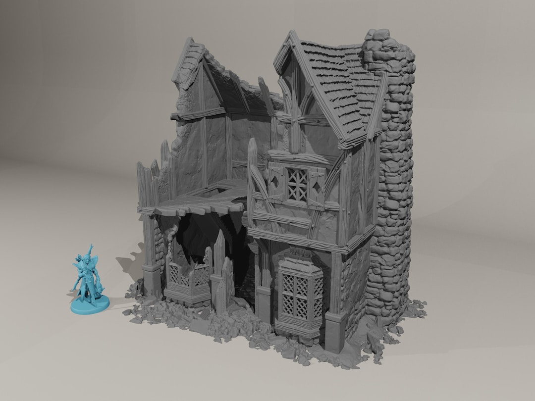 Briarwood Village Ruined Shop 2 - Tavern and Inn Ruins Scenery for ...