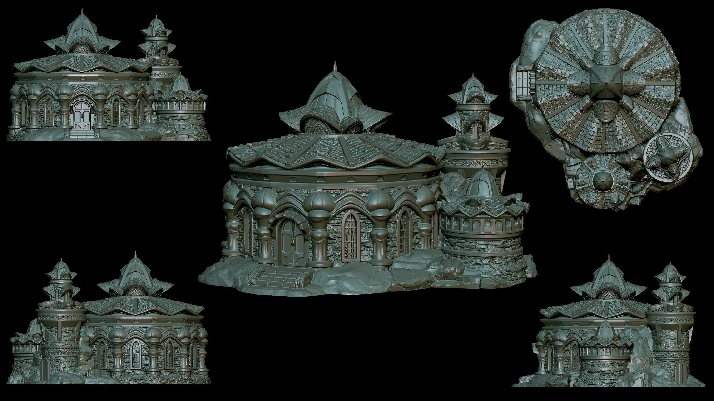 Elf Temple Eversong the Hidden City / 28mm Tabletop Terrain - Etsy