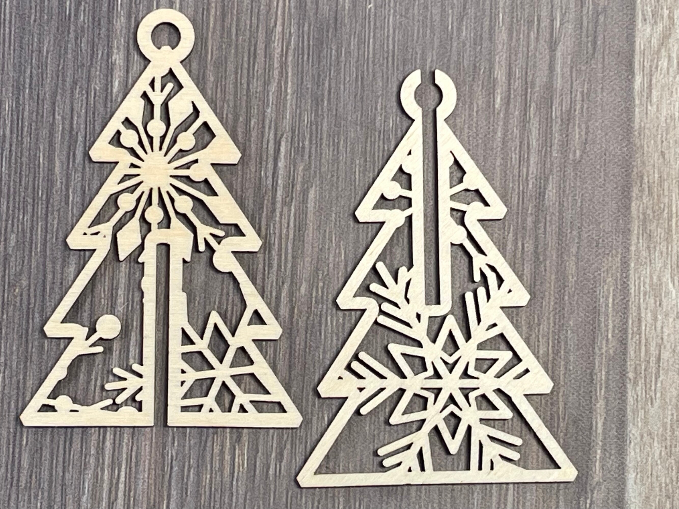 Laser Cut Tree Ornament 3D Unique Christmas Ornament Rustic - Etsy