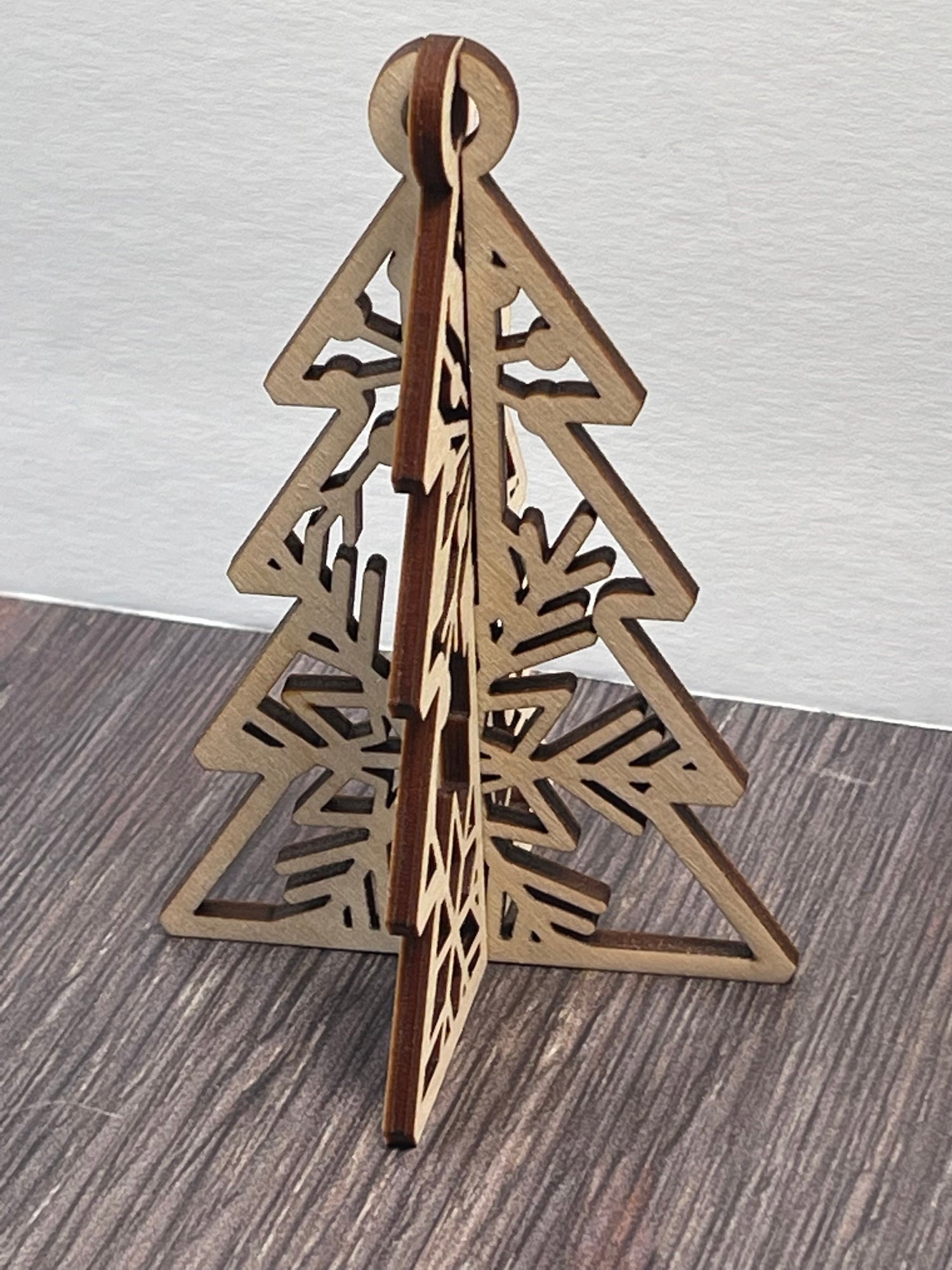 Laser Cut Tree Ornament 3D Unique Christmas Ornament Rustic - Etsy