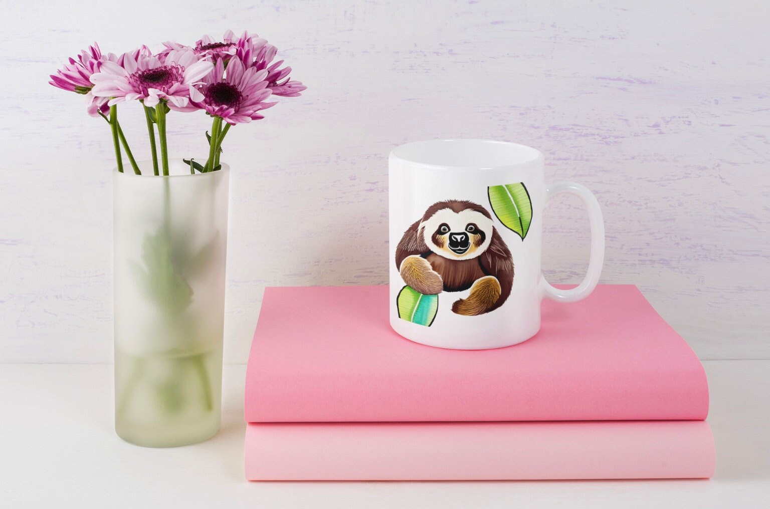 Sloth Emerging From Leaves Surprise Happy Sloth Gift Mug for Teen ...