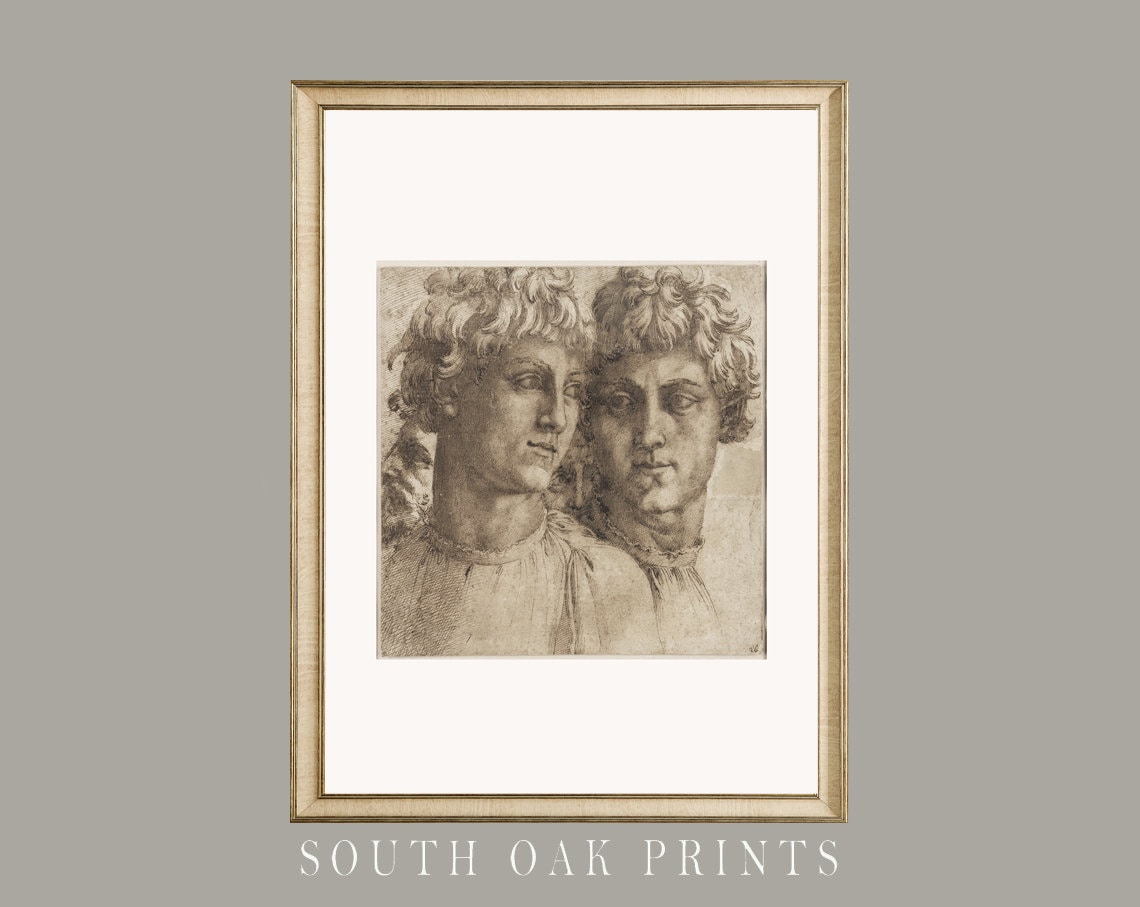 Roman Statue Portrait Sketch Drawing | PRINTABLE | Neutral Classic ...